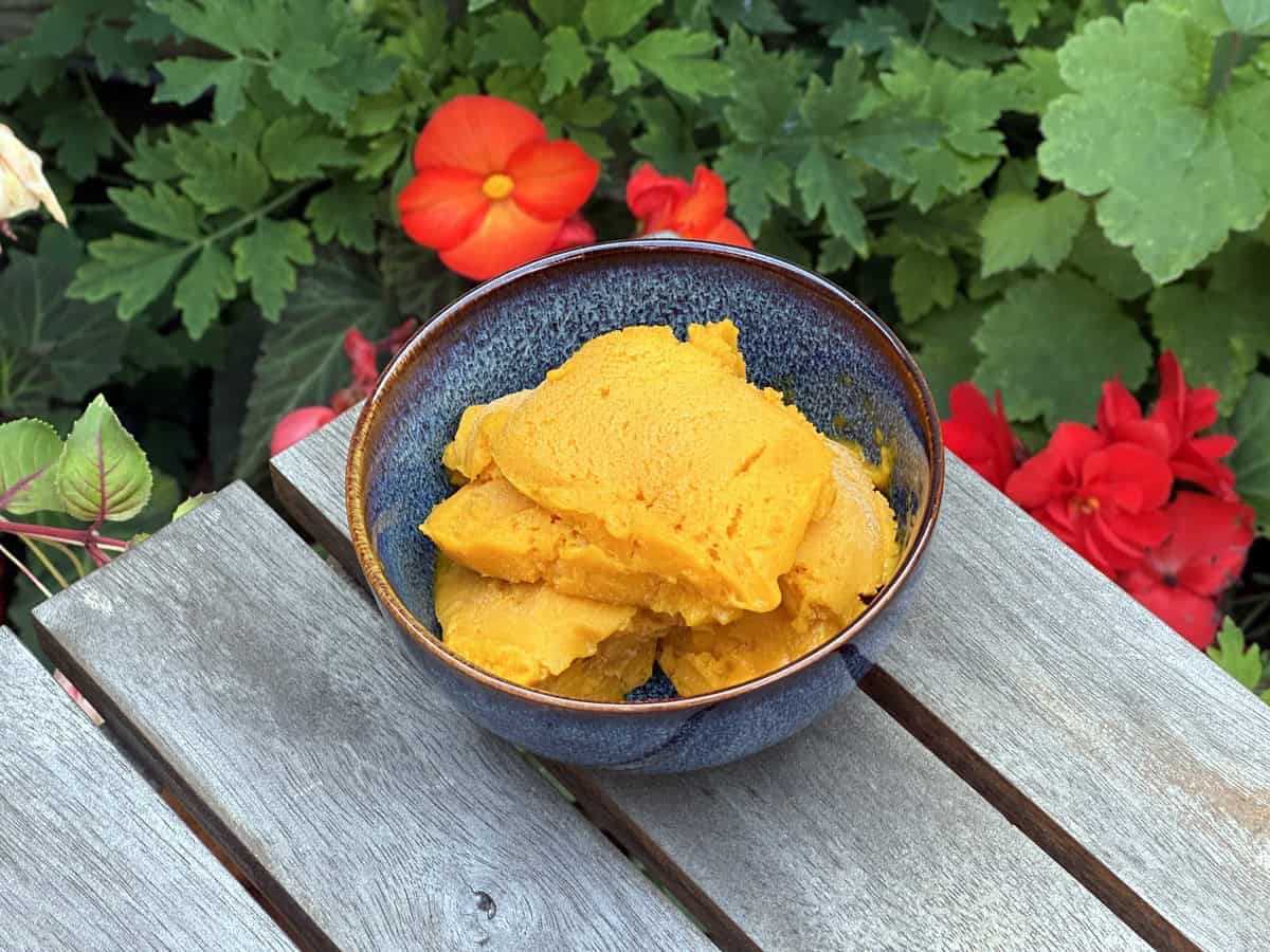 Ninja Creami Mango Sorbet - Eat Cook Explore